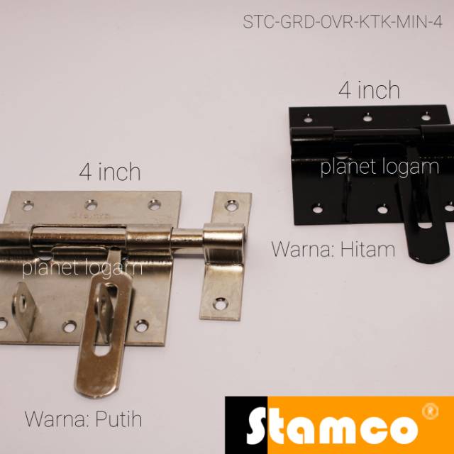 Jual Grendel Slot Pintu Jendela Overfall Kotak Minimalis Uk. 4" STAMCO ...