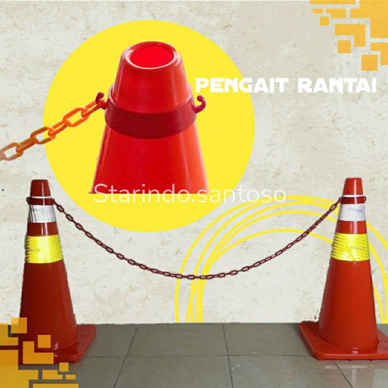 Jual PENGAIT CONE ring cone Safety kaitan rantai pengaman jalan ...