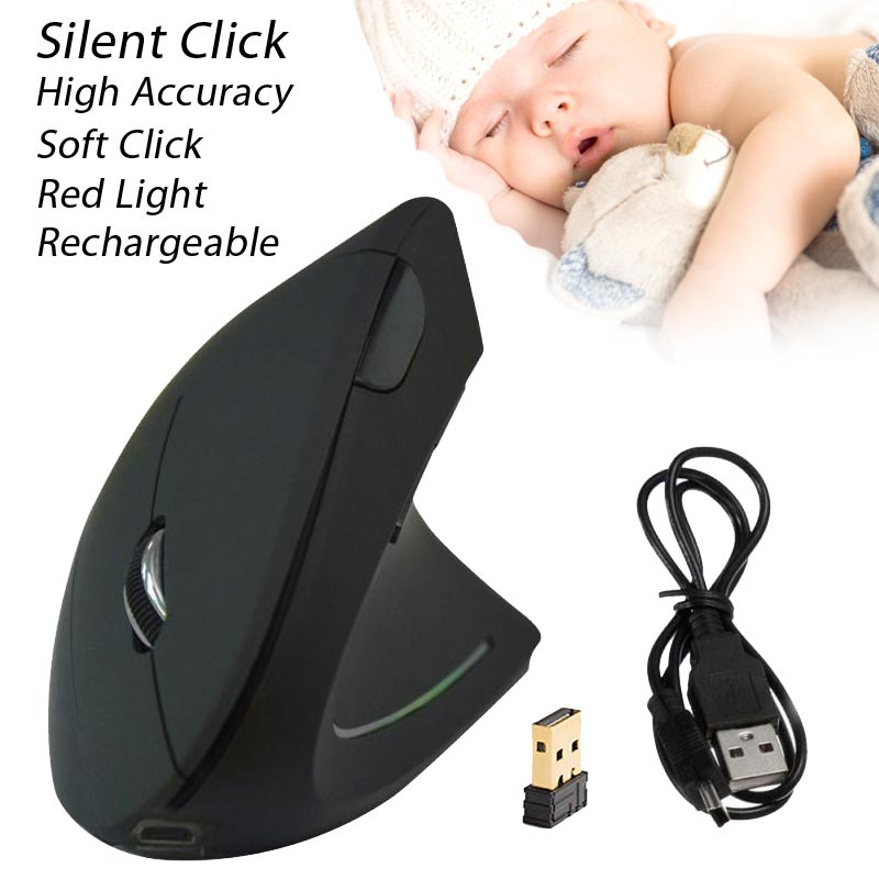 Jual Mouse wireless Vertical silent | Shopee Indonesia
