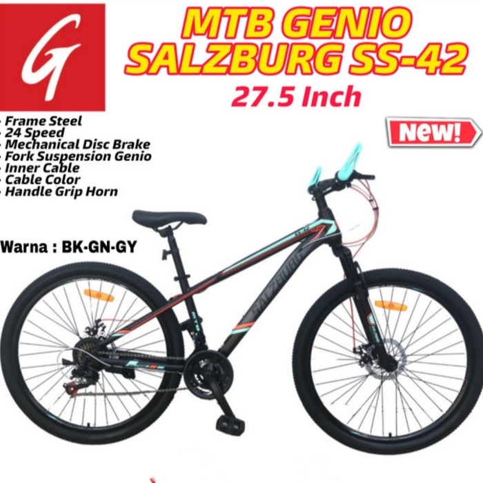 Jual Sepeda Gunung MTB Genio salzbrug 27,5 inch SS-42 New 2020 (24 speed) | Shopee Indonesia