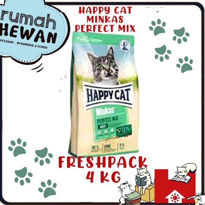 Jual Happy Cat Adult Minkas Perfect Mix 4Kg - Makanan Kucing Dewasa ...