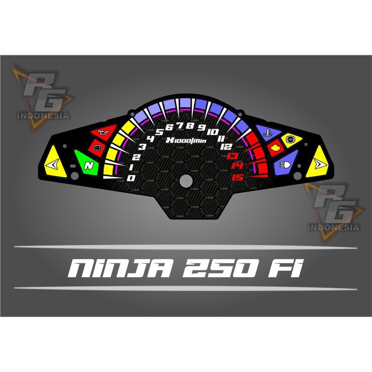 Jual papan speedometer custom ninja 250 fi panel spido meter ninja 250 ...
