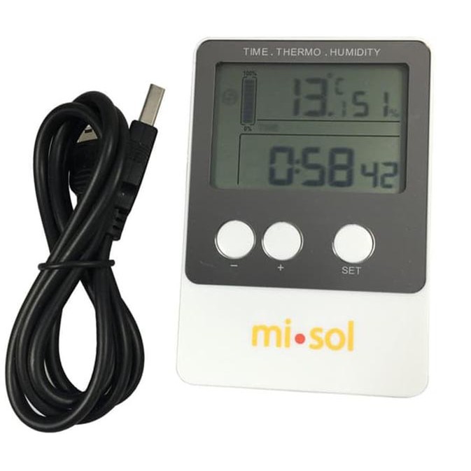Jual Temperature Humidity Data Logger MiSol DS102 Thermometer ...