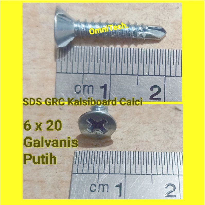 Jual 50 Pcs Sekrup SDS FH + GRC Kalsiboard Calci Screw 6 x 20 mm 6x20 ...