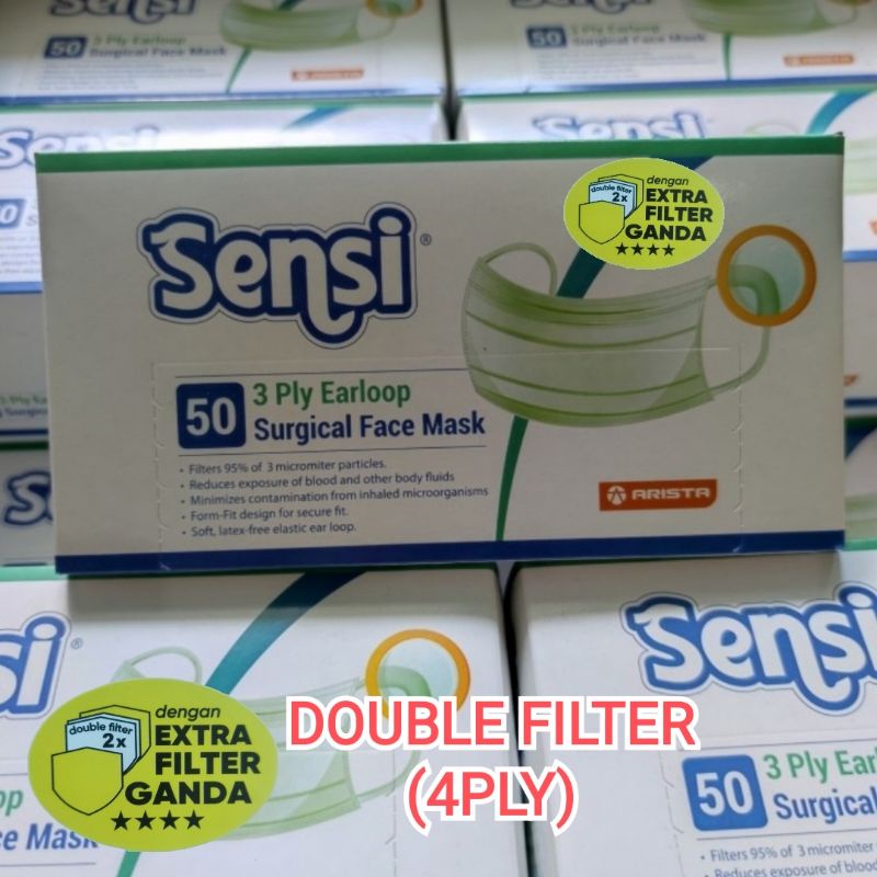 Jual Masker Sensi Medis Earloop Headloop 3 ply Original isi 50 PCS ... Jual Masker Sensi Medis Earloop Headloop 3 ply Original isi 50 PCS ...