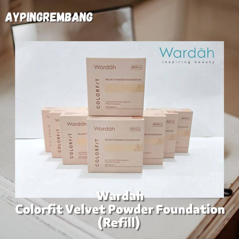 Jual Wardah Colorfit Velvet Powder Foundation Refill | Shopee Indonesia