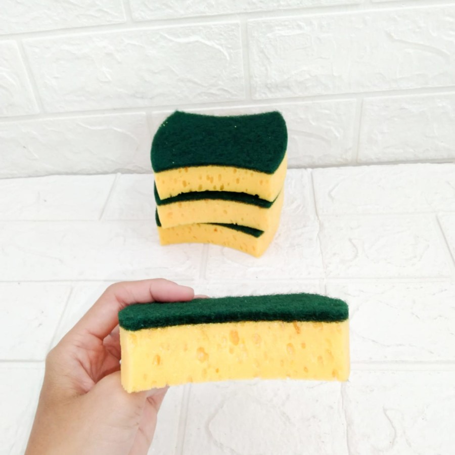 Jual Spons Sponge Sabut Tapas Cuci Piring Kuning Hijau warna warni ...