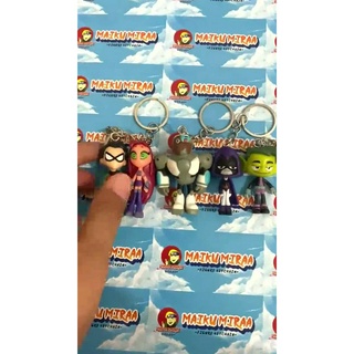 Jual Figure Keychain / Gantungan Kunci Teen Titans Robin Raven starfire ...
