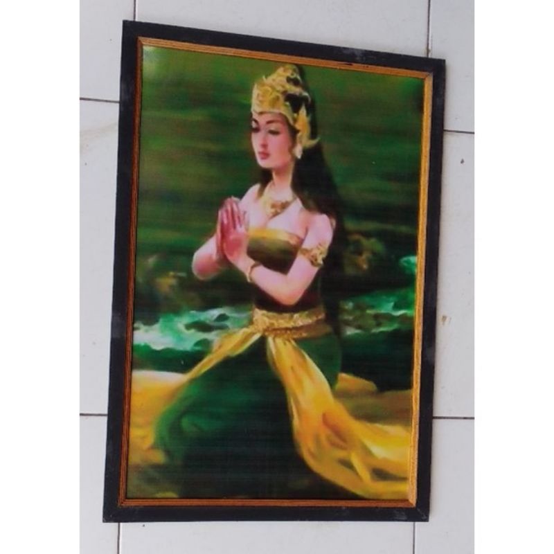 Jual Lukisan cetak Nyi Roro kidul plus bingkai ukuran 65x45 | Shopee ...