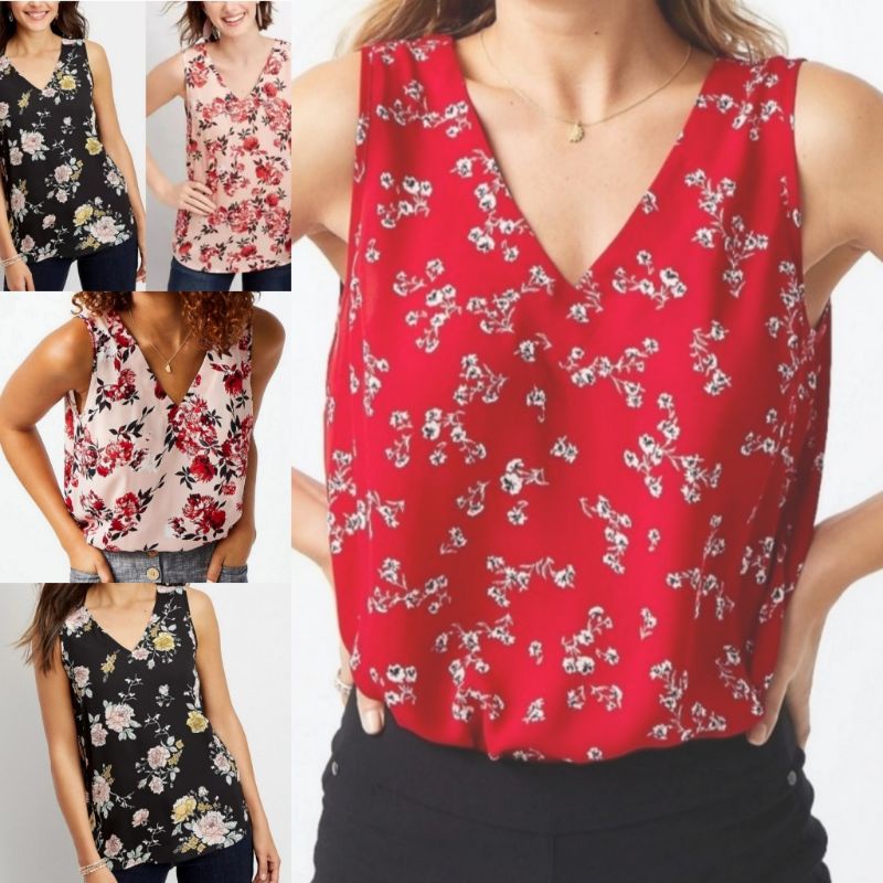 Jual BLOUSE TANK TOP MOTIF M16 | Shopee Indonesia