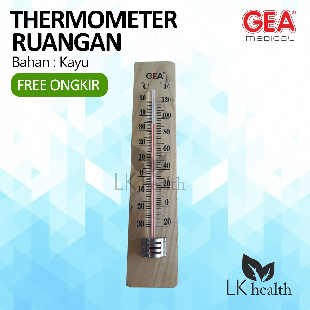 Jual Termometer Kayu Alat Ukur Suhu Ruangan GEA S 092 Thermometer Ruang ...
