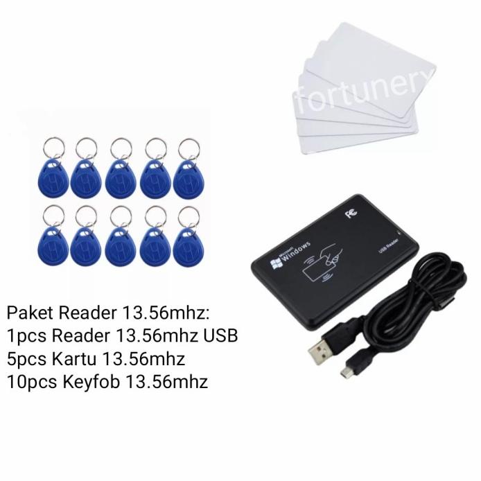 Jual Reader Rfid 13.56 Mhz + Kartu + Keyfob (Paket) | Shopee Indonesia