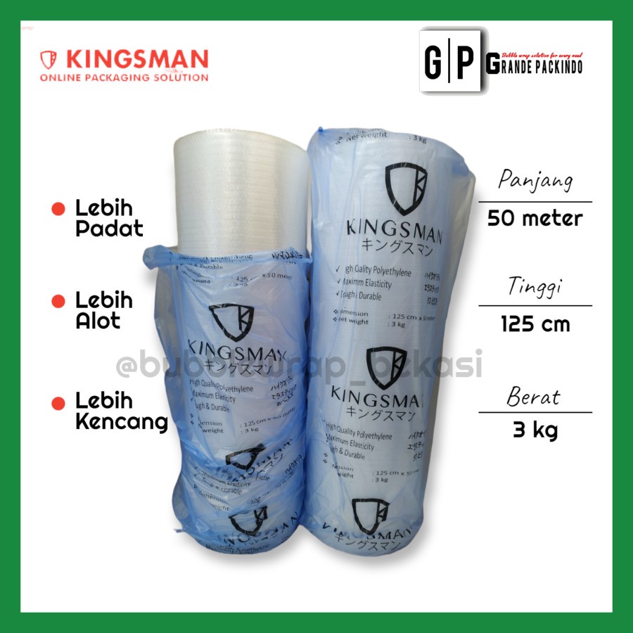 Jual Bubble Wrap Roll PREMIUM MURAH ukuran 3kg 125CM x 50M TEBAL Bubble ...