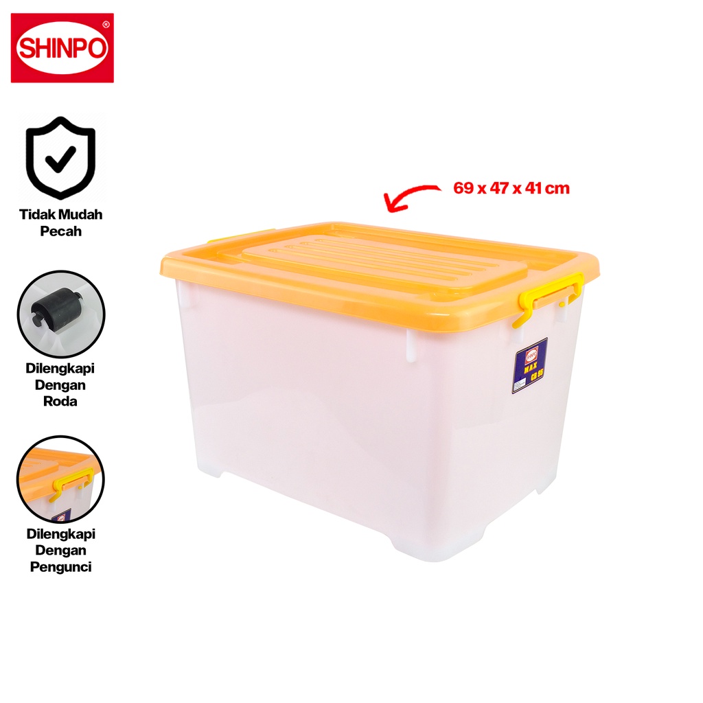 Jual SHINPO Kontainer Plastik Dengan Roda Max Container Box Kotak ...