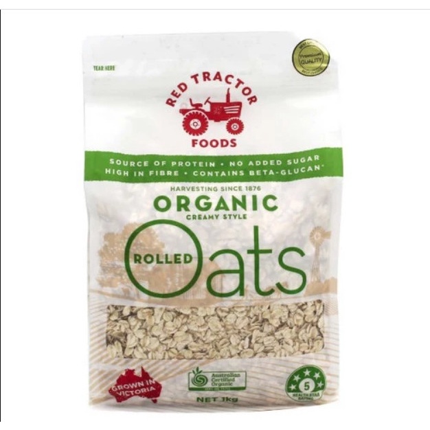 Jual Red Tractor Organic Rolled Oats 1Kg | Shopee Indonesia