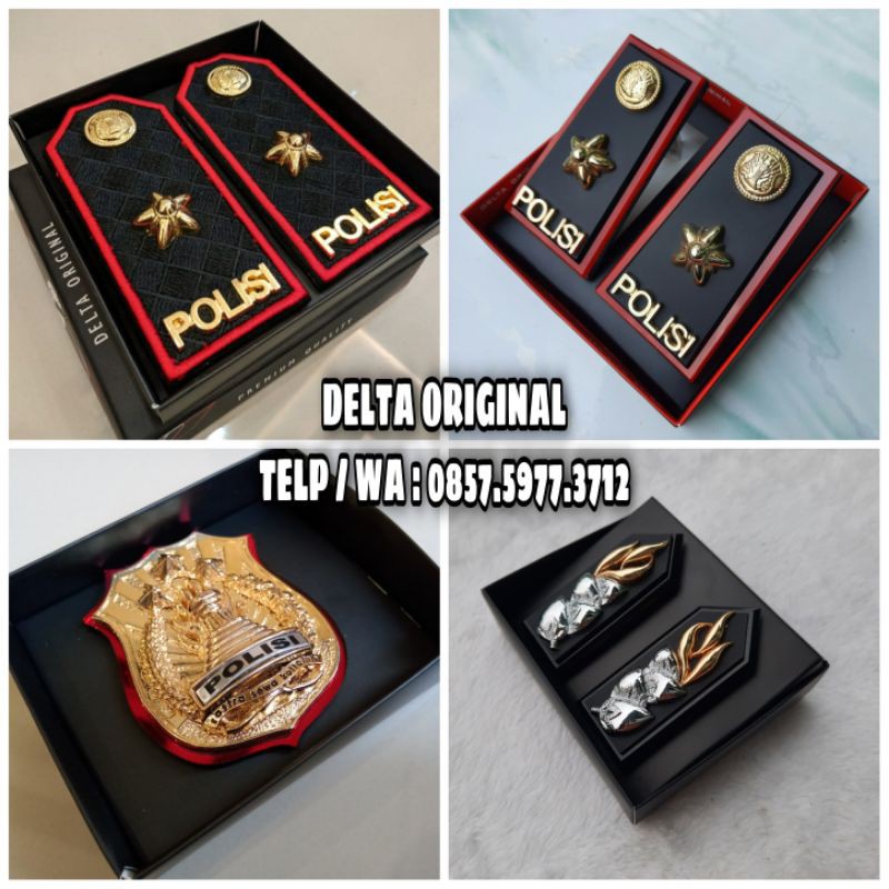 Jual Set Pangkat Pdh & Pdu Kompol Polri Full Mika Lis Merah | Shopee ...