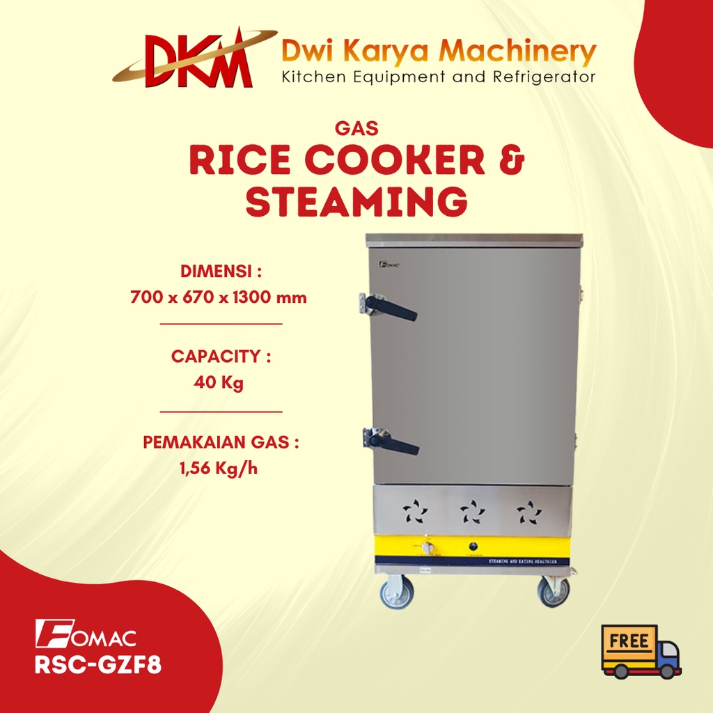 Jual Mesin penanak nasi Rice Steaming Cart Fomac RSC-GZF8 | Shopee Indonesia