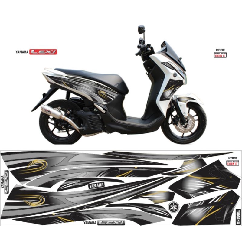 Jual stiker motor lexi Striping sticker decal polet yamaha Lexi lexy ...