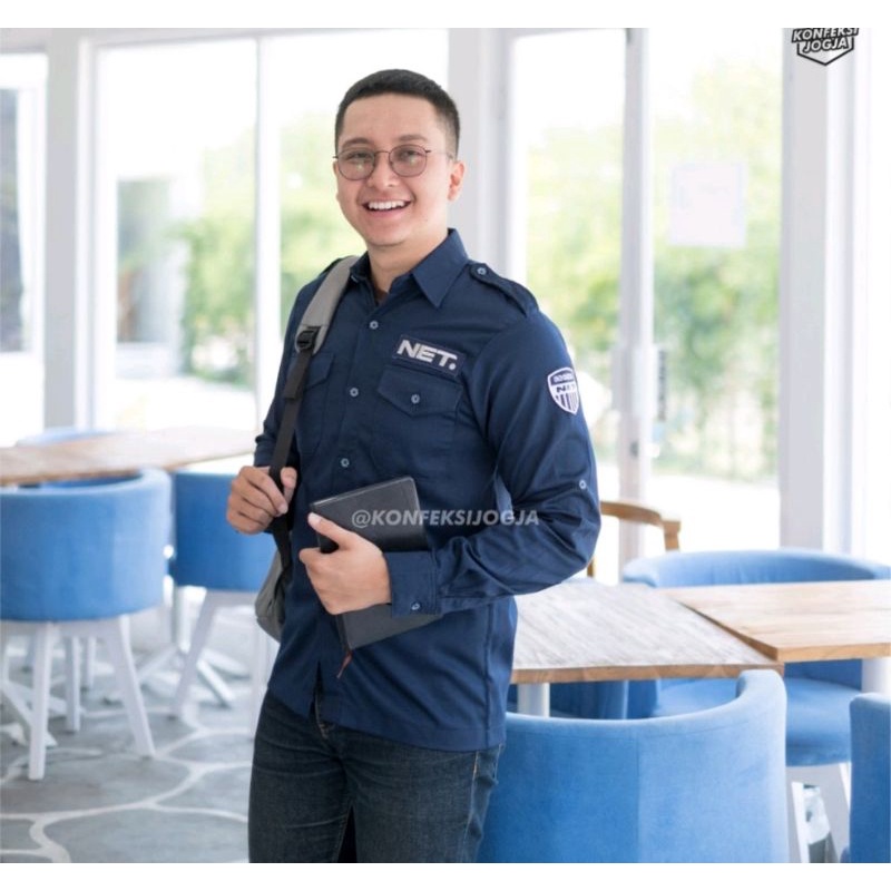 Jual kemeja pdl custom bordir satuan model net tv transcorp | Shopee ...