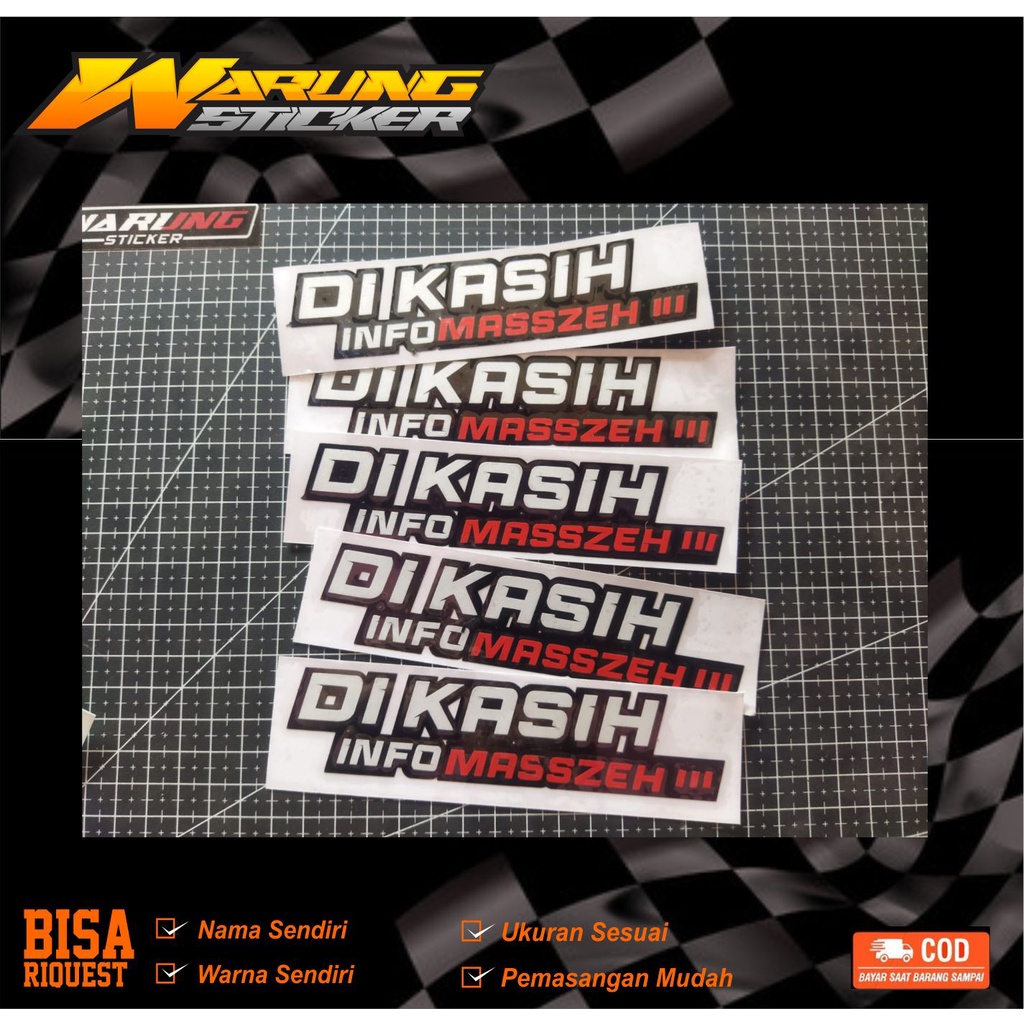 Jual sticker cutting dikasih info maszeh cutting | Shopee Indonesia