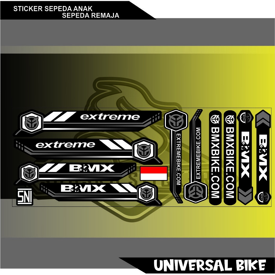 Jual STIKER STRIPING SEPEDA ANAK SEPEDA BMX / VARIASI SEPEDAH ANAK BIKE ...