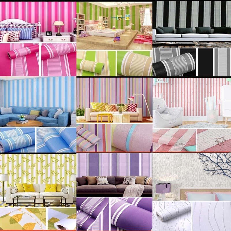 Jual WALLPAPER STICKER DINDING MOTIF SALUR | Shopee Indonesia