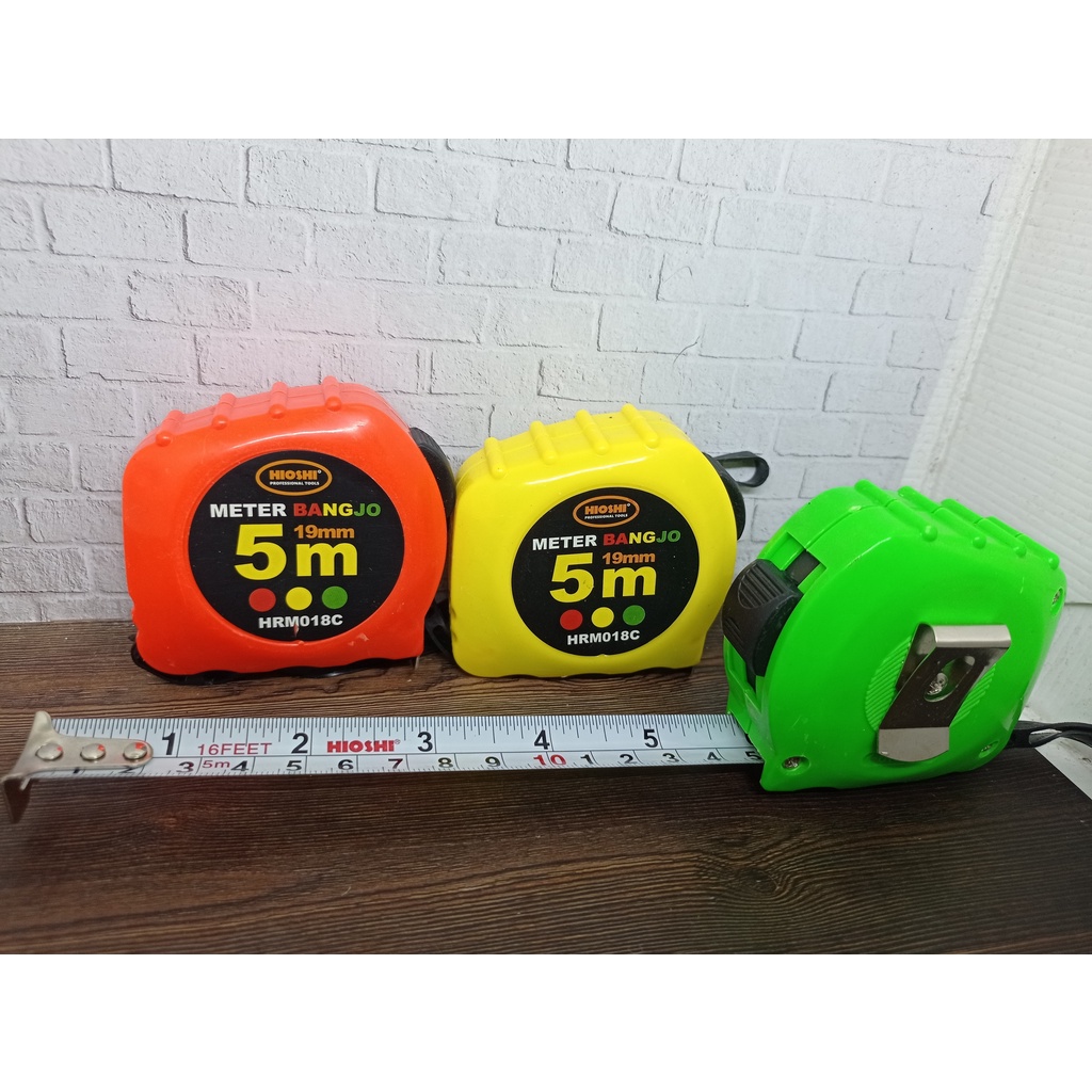 Jual Meteran/Rollmeter 5 meter Bangjo Hioshi | Shopee Indonesia