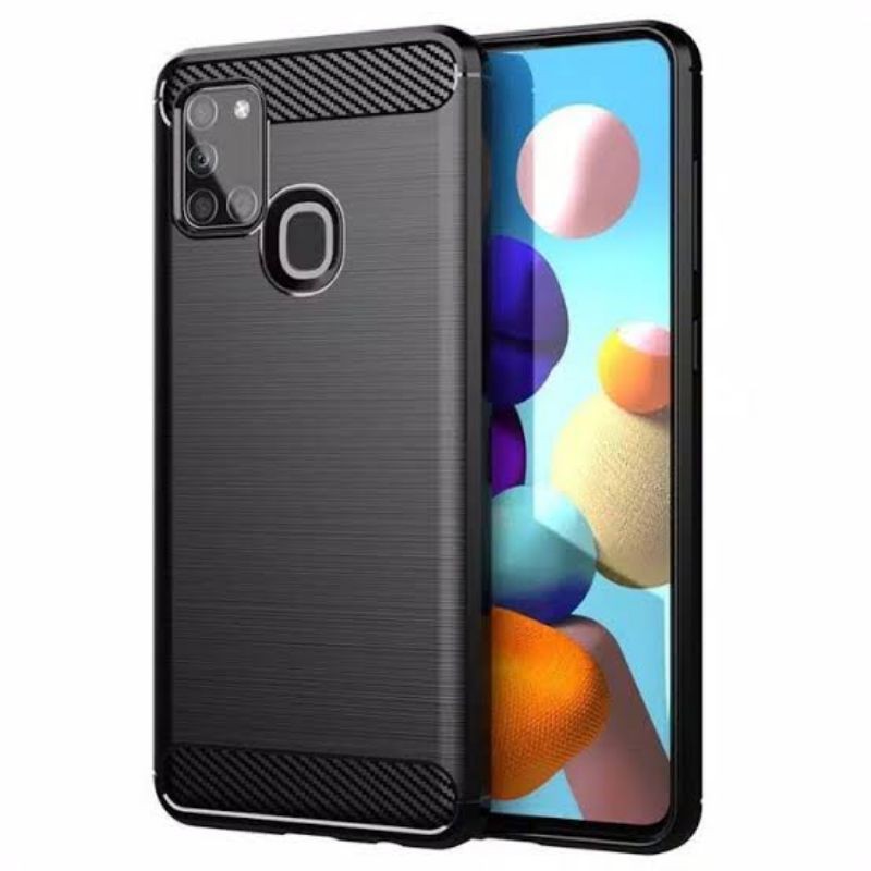 Jual SAMSUNG GALAXY A21S CASE SLIM FIT CARBON SOFTCASE FIBER MULTI IPAKY CARBON | Shopee Indonesia