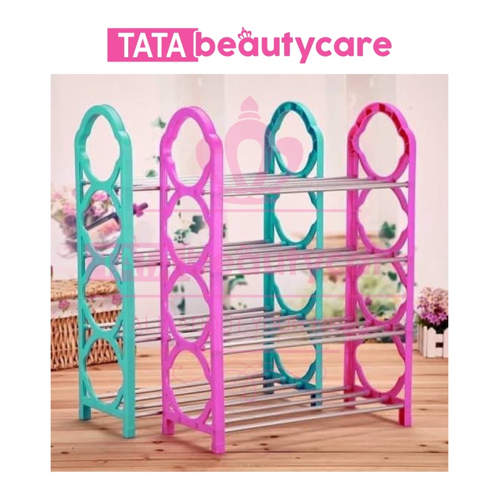 Jual [700gr] H130 | RAK SEPATU 4 SUSUN TIER BESI PLASTIK SERBAGUNA ...