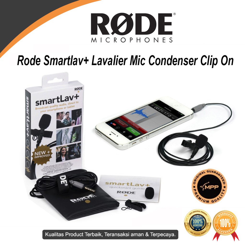 Jual Rode SmartLav+ Smart Lavalier Plus Microphone Condenser Clip On ...