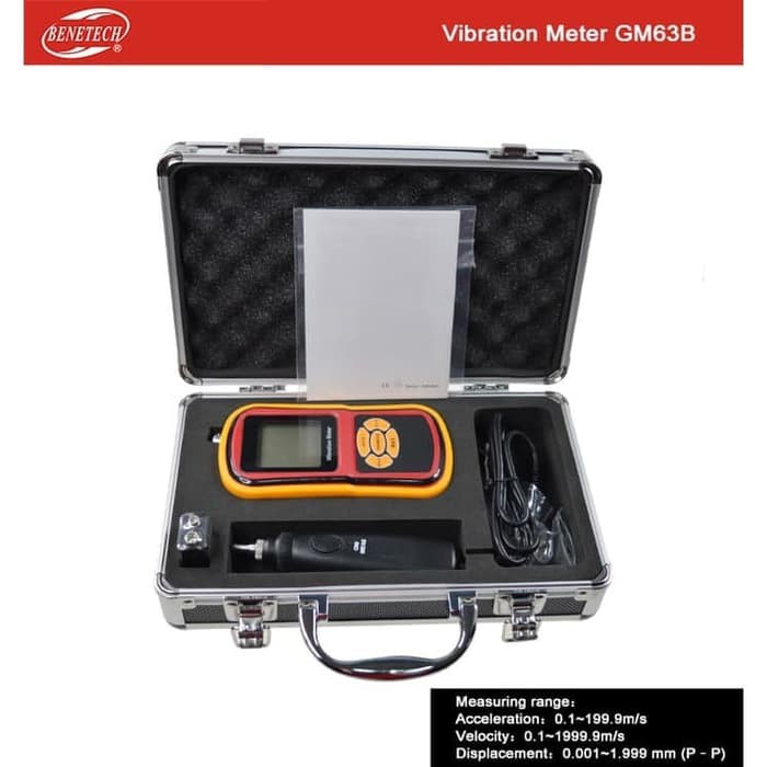 Jual GM63B Vibration Meter Alat Ukur Getaran Gauge Kabel Probe Vibrometer | Shopee Indonesia