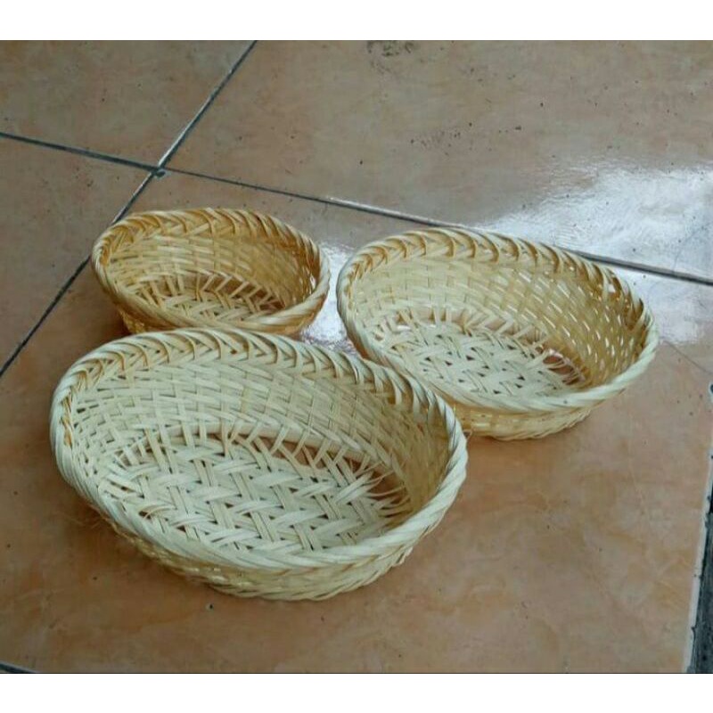 Jual Keranjang Bambu Oval Mini Sangat Lucu Untuk Kemasan Produk ...