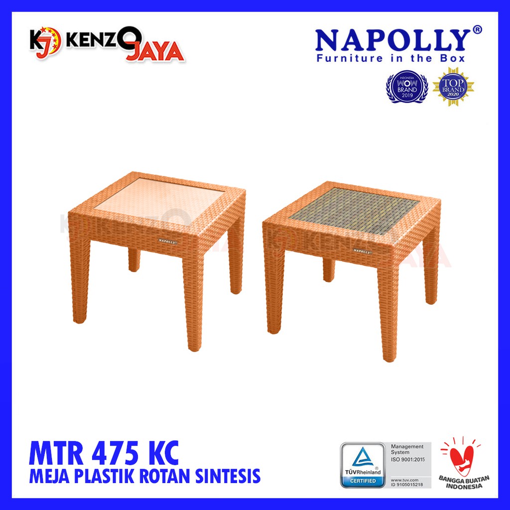 Jual Meja Teras Rotan Sintesis NAPOLLY MTR-475 KC | Shopee Indonesia