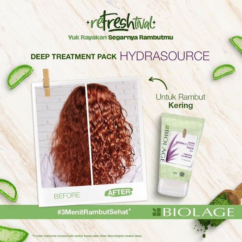 Jual MATRIX BIOLAGE DEEP TREATMENT ULTRA HYDRASOURCE PACK 100 ml ...