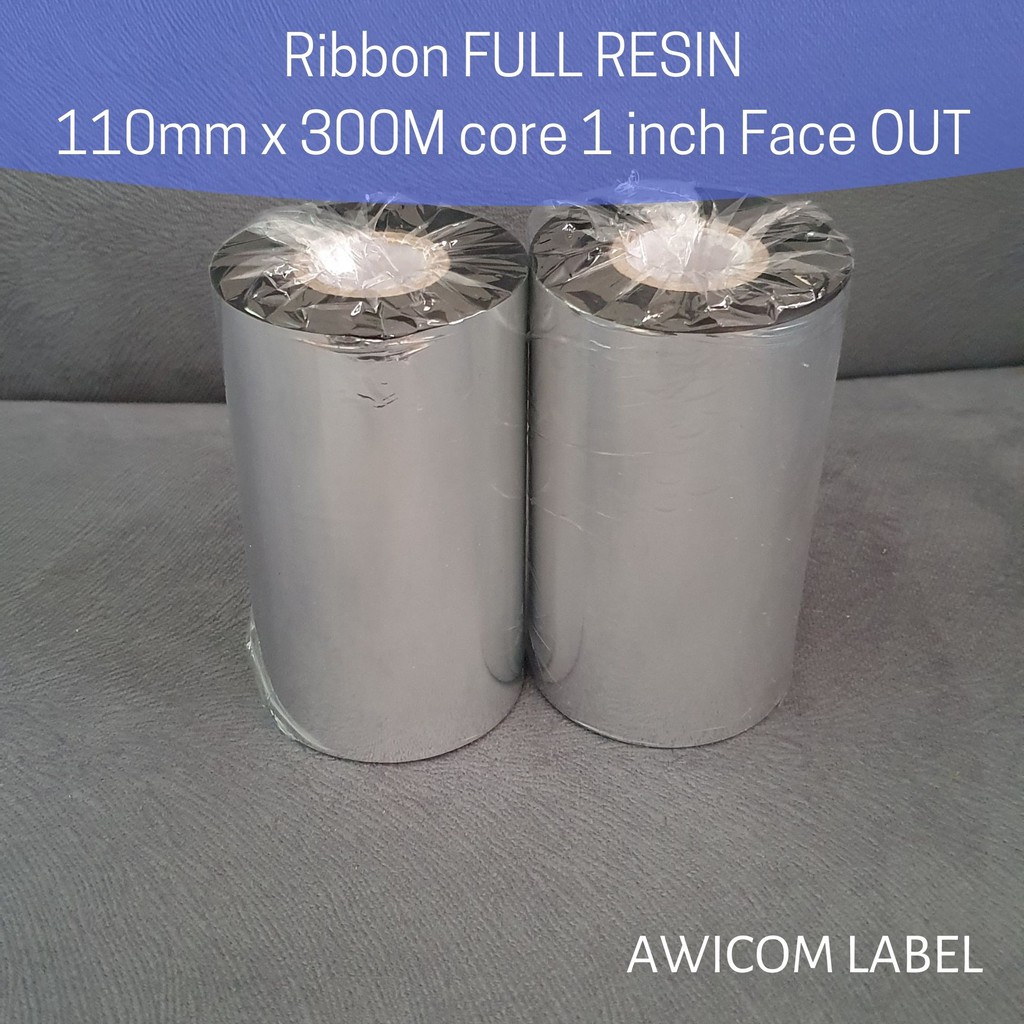 Jual Ribbon Barcode FULL RESIN 110x300 M 110 x 300 thermal transfer ...
