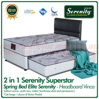 Jual kasur springbed ELITE SERENITY SUPERSTAR 2 IN 1 kasur sorong elite ...
