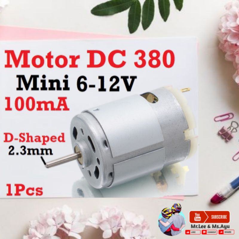 Jual Dinamo Motor DC RS380 2.3mm RS-380 380 Mini Bor Car Model Mainan ...