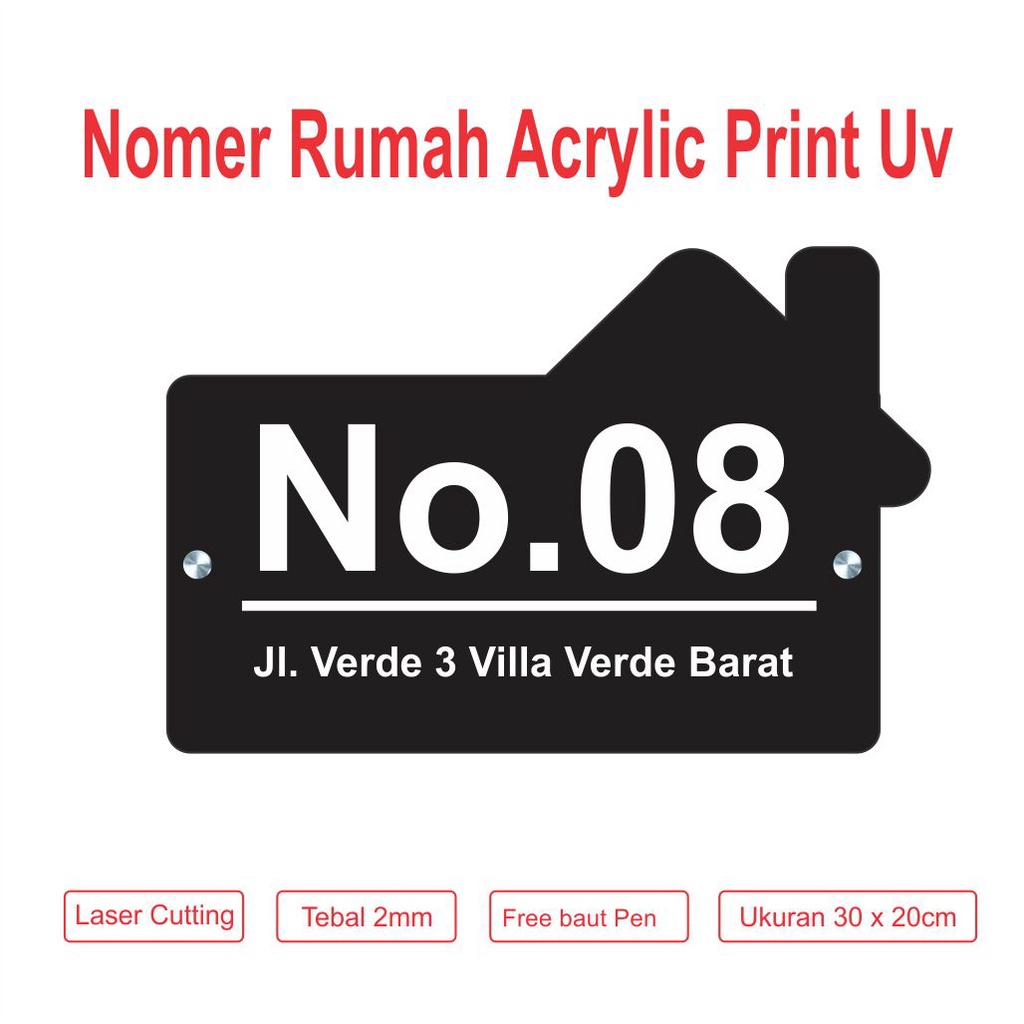 Jual Nomer Rumah Acrylic Penanda Alamat rumah | Shopee Indonesia