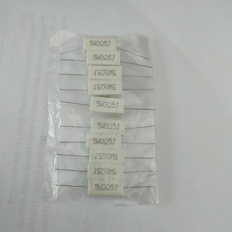 Jual RESISTOR BATU 5W 0,5 j per10biji | Shopee Indonesia