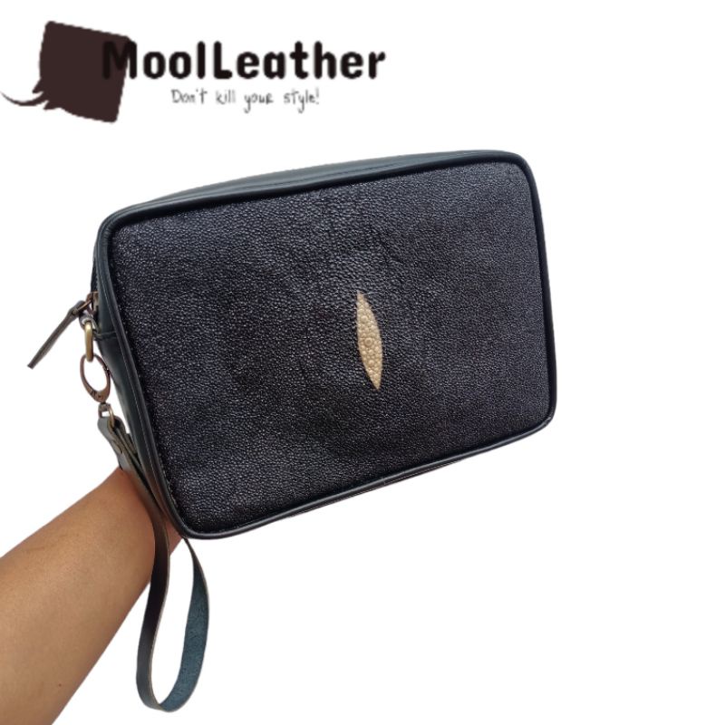 Jual Mool Leather - Zova Handbag pria wanita asli kulit ikan pari ...
