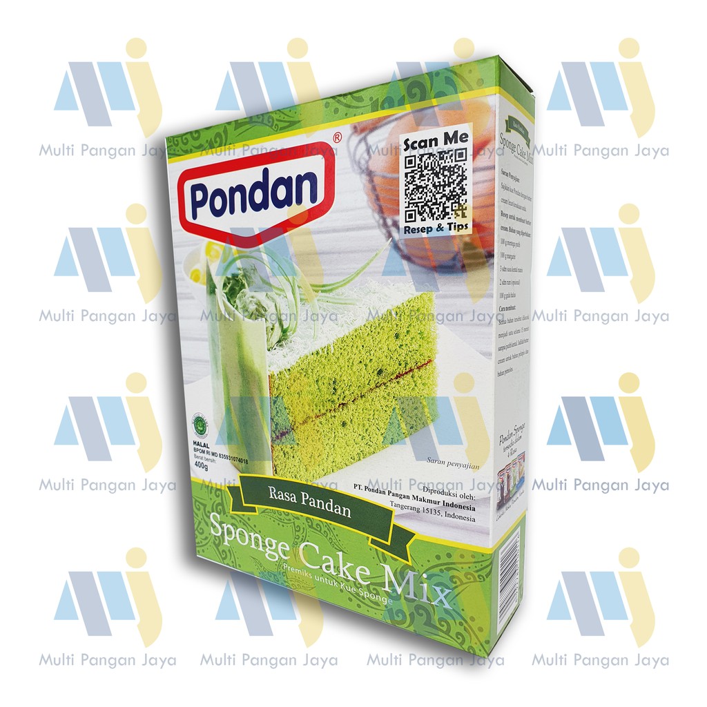 Jual PONDAN Sponge cake mix rasa pandan 400 Gram | Shopee Indonesia