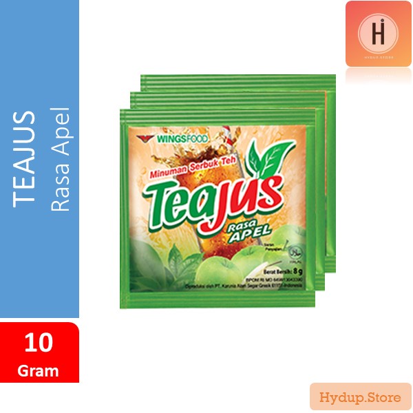 Jual Teajus Minuman Serbuk Teh Rasa Apel Renceng isi 10 Sahset @ 7 Gr ...