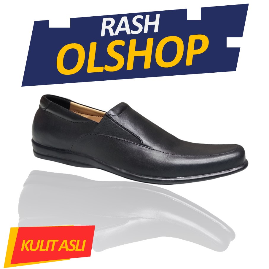 Jual Sepatu Pantofel Hitam Pria Model Datar Sepatu Formal Flat Terbaru ...