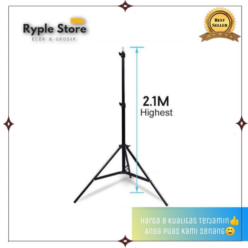 Jual Tripod Besi 2,1 Meter Multifungsi / Stand Kamera Hp Tripod For ...