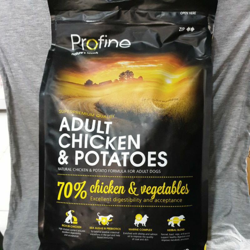 Jual dog food profine adult chicken and potatoes/makanan anjing ...