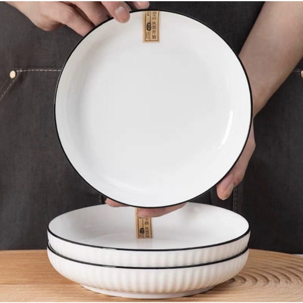 Jual [P001] YAMADA Piring Keramik Polos Dinner Plate / Ceramic Plate ...