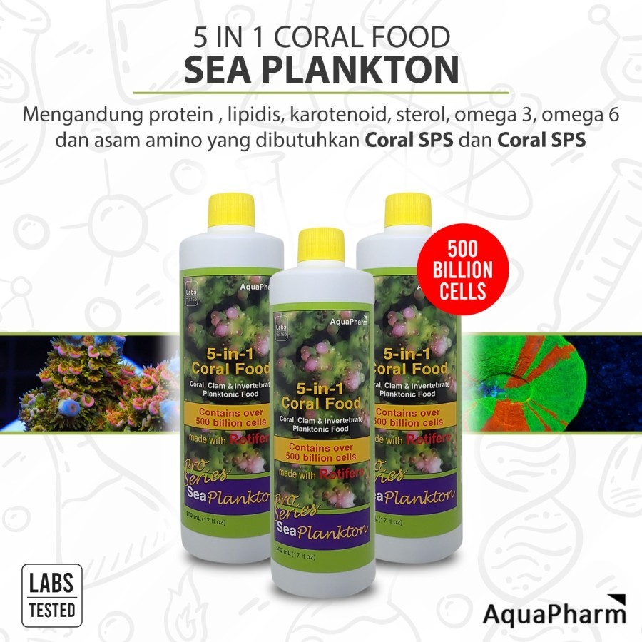 Jual Aquapharm 5 in 1 coral food 500 ML | Shopee Indonesia