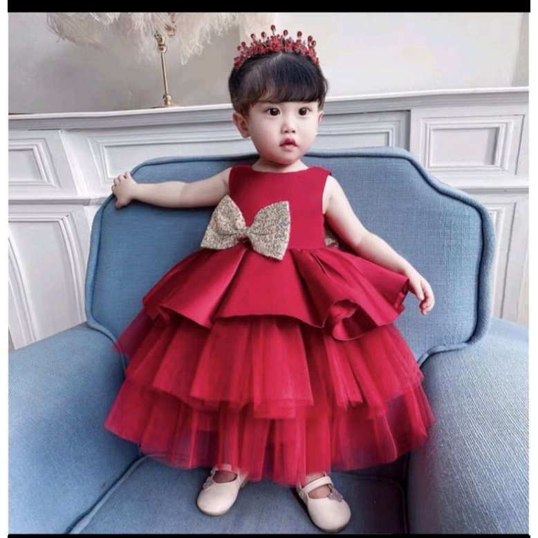 Jual gaun princees baby/gaun pesta anak/dress ultah/baju anak gemoy ...