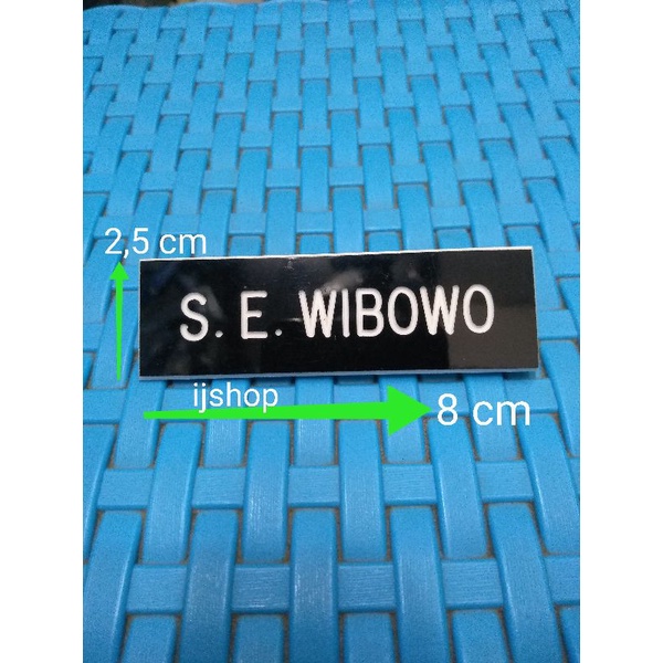 Jual PAPAN NAMA | NAME TAG TNI POLRI | GRAFIR AKRILIK BELAKANG PAKU ...