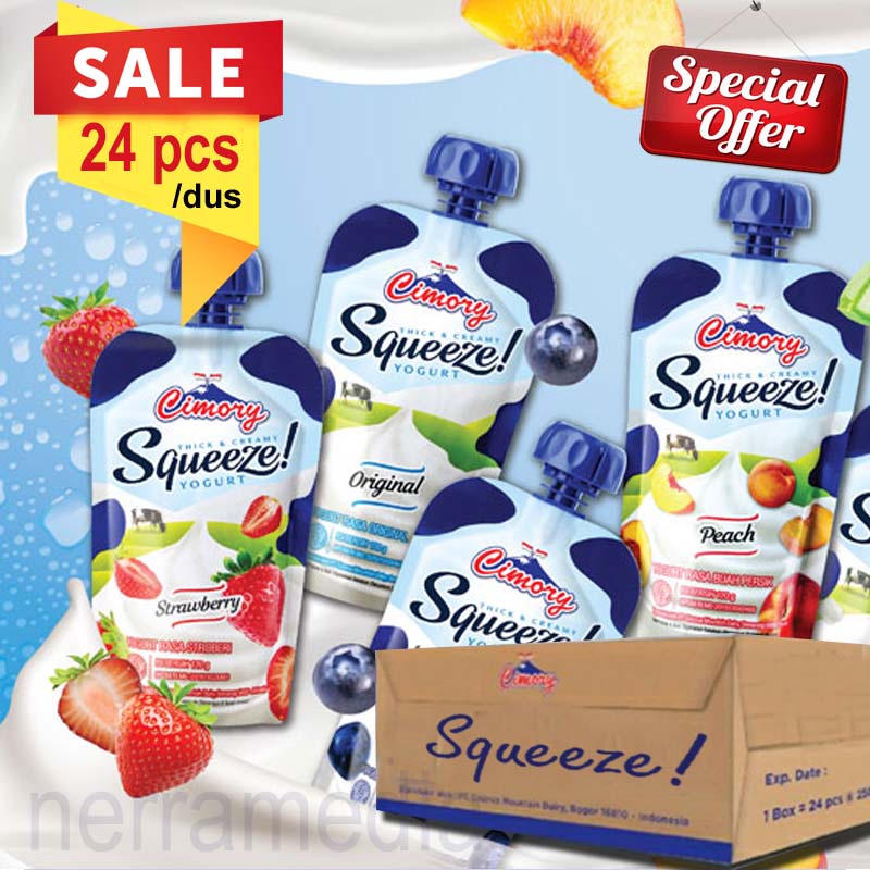 Jual 1 DUS Squeeze Cimory Aneka Rasa isi 24pcs, Susu Yogurt Terbaik ...